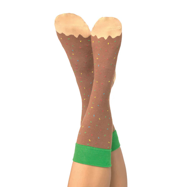 Food Socks - Doughnut Brown - Mad Socks Australia