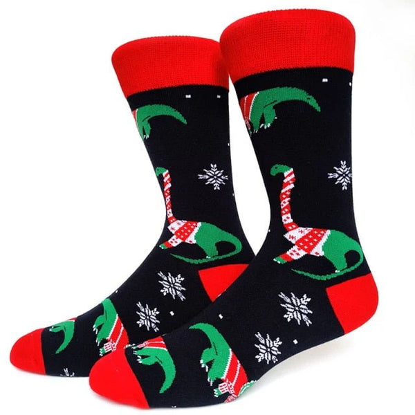 Christmas Dinosaur Ugly Sweater Socks - Mad Socks Australia