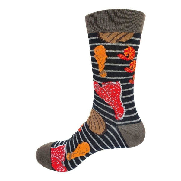 Food Socks BBQ Season - Mad Socks Australia