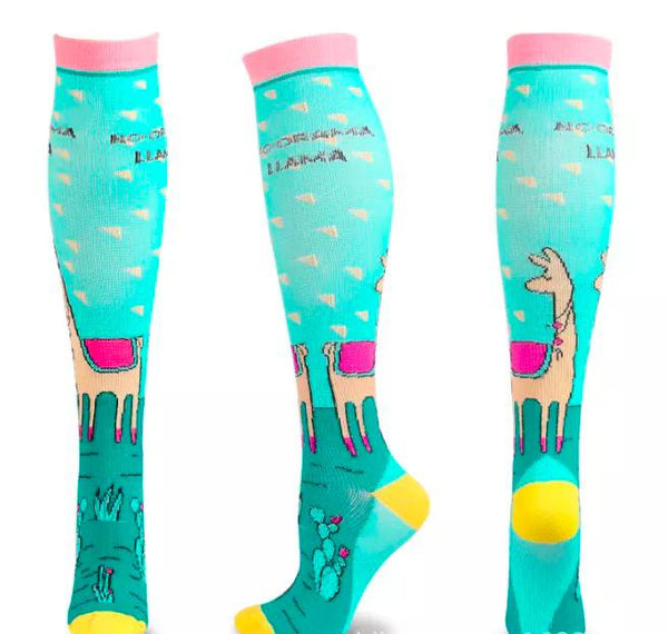 No Drama Llama Knee High Socks - Mad Socks Australia